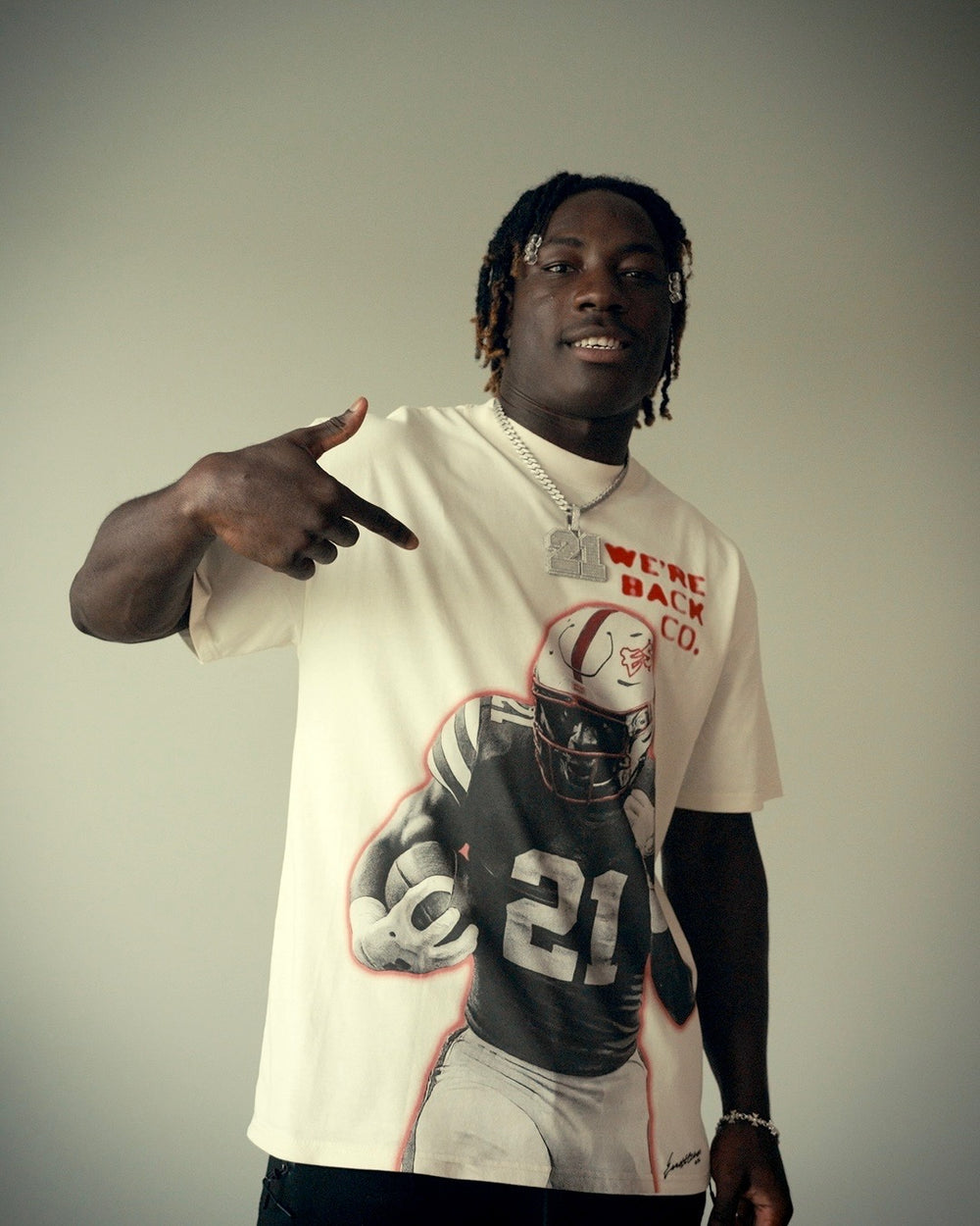 E-Money Backfield Tee x We’re Back Co. Tee | Emmett Johnson Collab