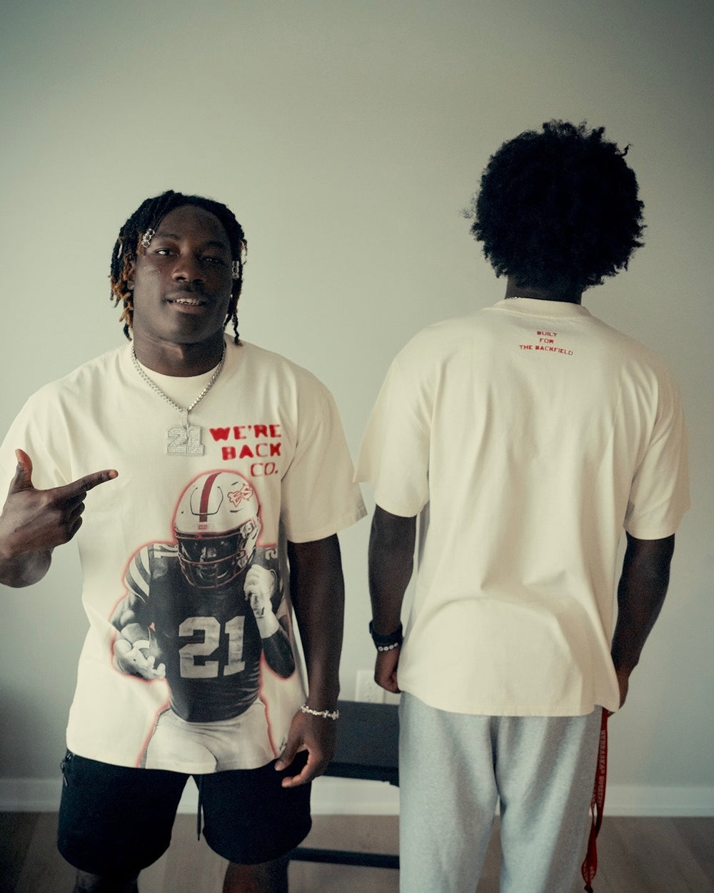 E-Money Backfield Tee x We’re Back Co. Tee | Emmett Johnson Collab
